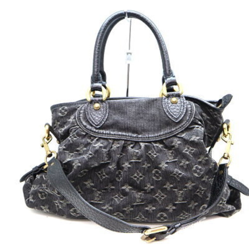 Louis Vuitton Neo Cabby Mm Monogram Denim Black - Gem